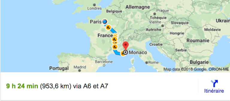 Private transfer from Paris to Monaco with driver and car