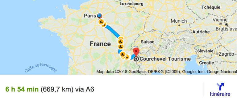 Private transfer from Paris to Courchevel with Driver and Car