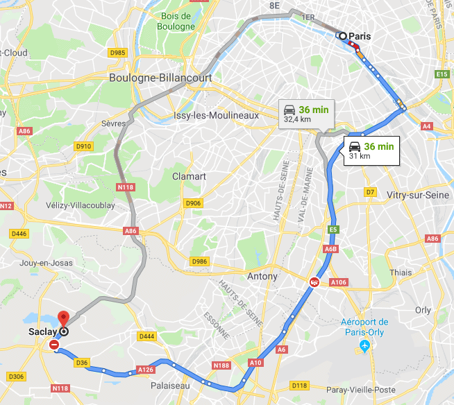 Private transfer from Paris to Saclay with Driver and Car